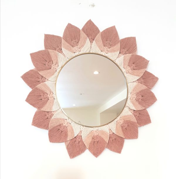 Miroir Fleur Rose - Le Comptoir de Mormal